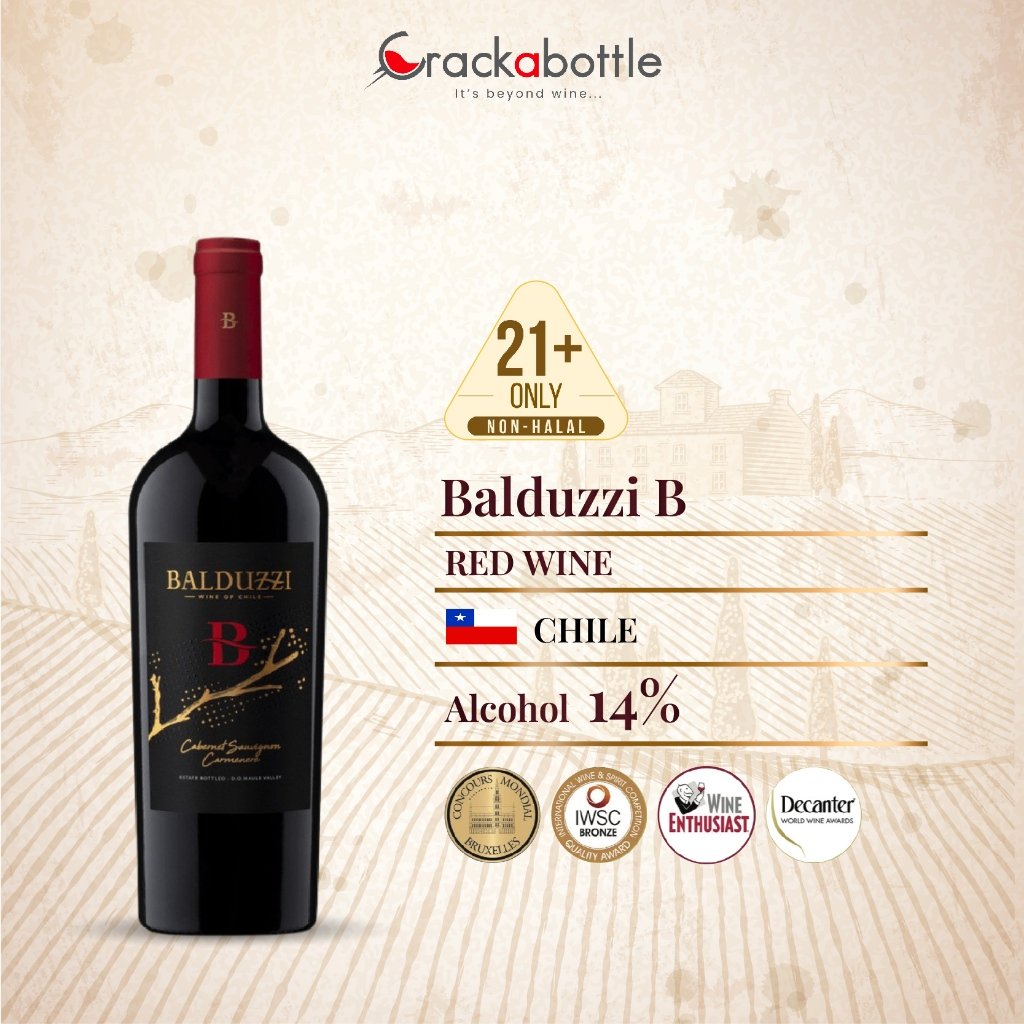 [Wine] BALDUZZI B – Red Wine Chile 红酒 – Crackabottle